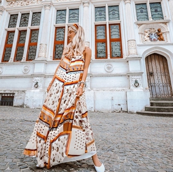 Zara | Dresses | Zara Paisley Strappy Ruffle Maxi Print Dress | Poshmark